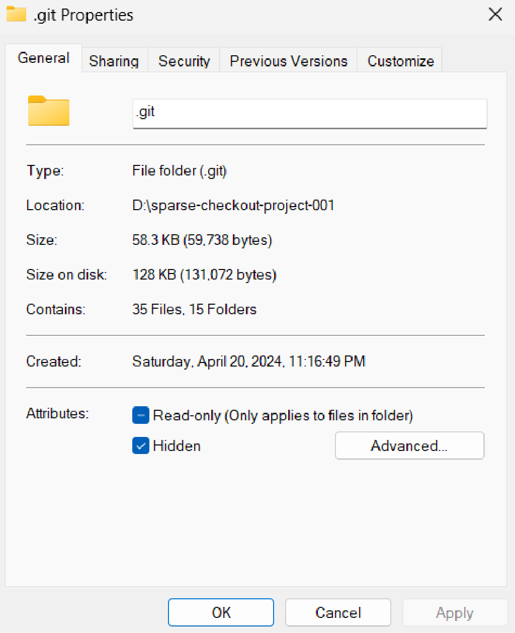 Git Sparse Checkout Tryout