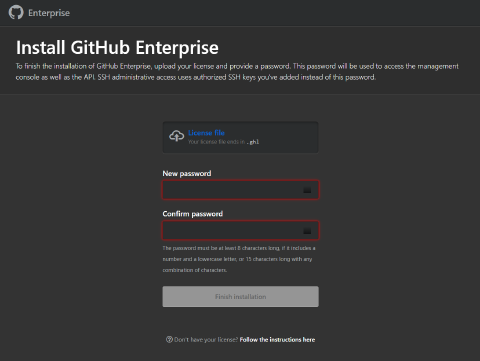 Github Enterprise Server First Setup