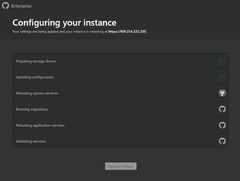 Github Enterprise Server First Setup